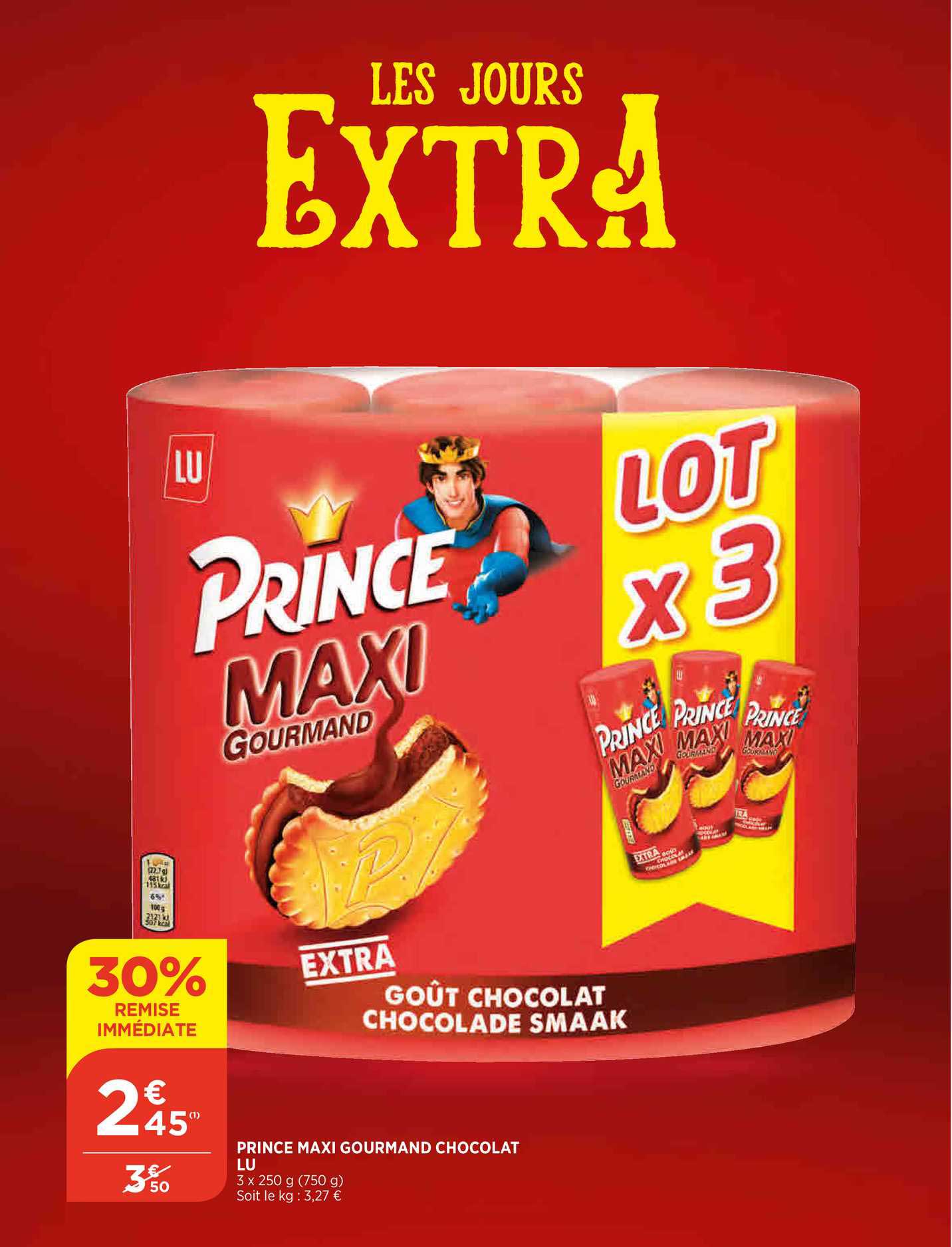 Promo Prince Maxi Gourmand Chocolat Lu chez Bi1 - iCatalogue.fr