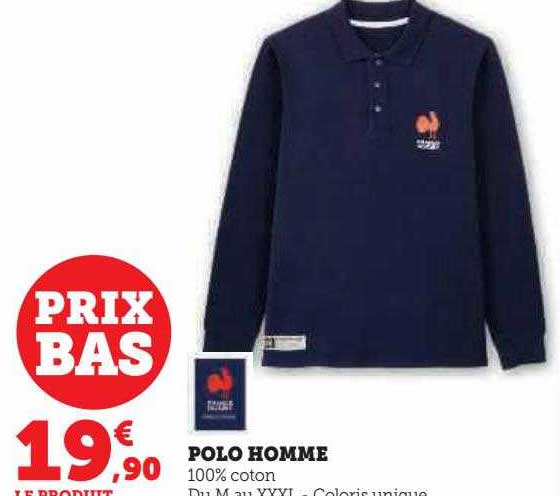 Promo Polo Homme chez Hyper U - iCatalogue.fr