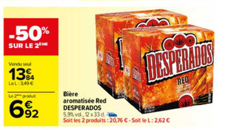 Promo Bière Aromatisée Red Desperados chez Carrefour - iCatalogue.fr