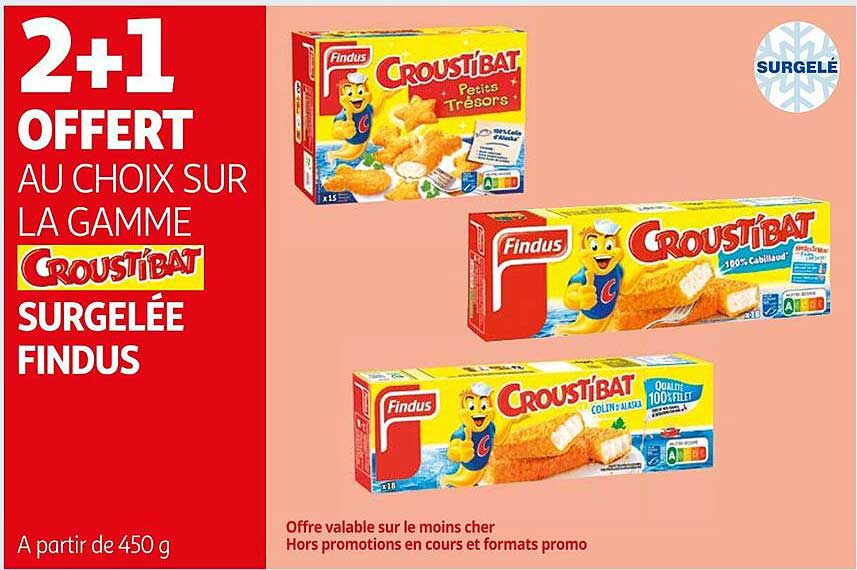 Promo La Gamme Croustibat Surgelée Findus chez Auchan - iCatalogue.fr