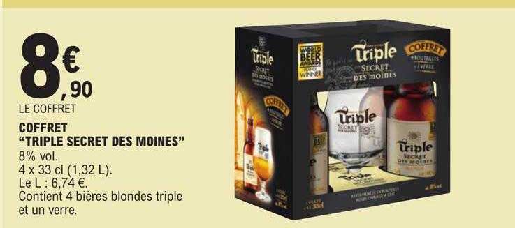Promo Coffret "triple Secret Des Moines" chez E.Leclerc - iCatalogue.fr