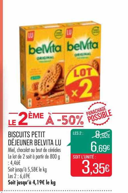 Promo Biscuits Petit Déjeuner Belvita Lu chez Match - iCatalogue.fr