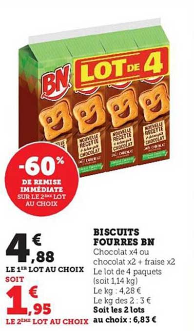 Promo Biscuits Fourrés BN chez U Express - iCatalogue.fr