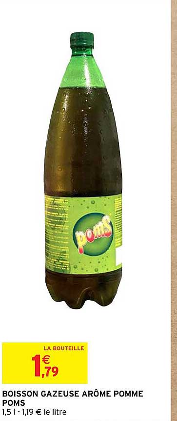Promo Boisson Gazeuse Arôme Pomme Poms chez Intermarché - iCatalogue.fr