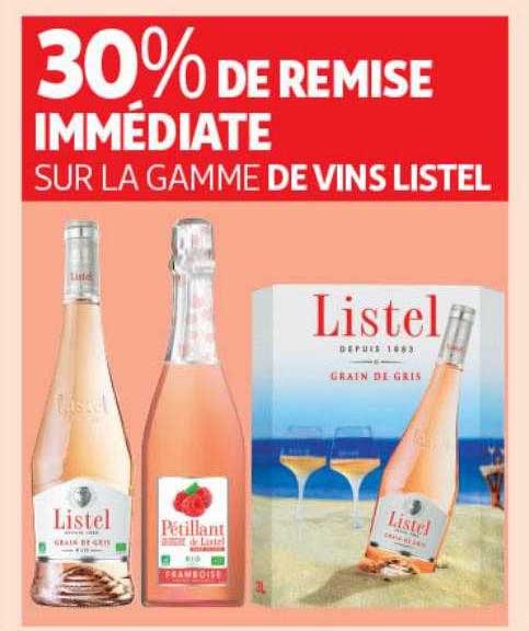 Promo La Gamme De Vins Listel chez Auchan - iCatalogue.fr