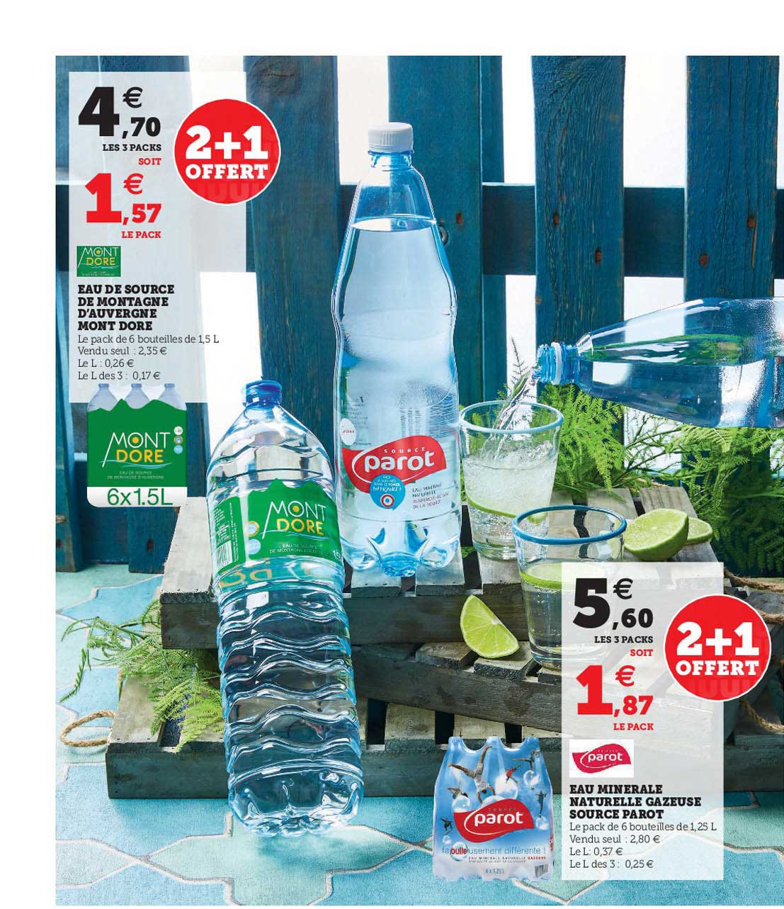 Promo Eau De Source De Montagne D'auvergne Mont Doré, Eau Minérale ...