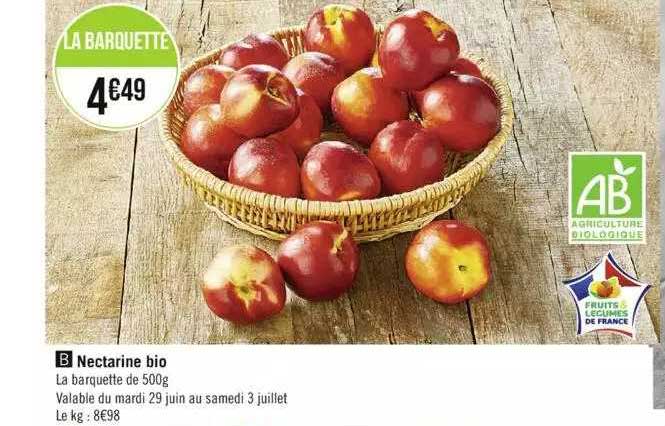 Promo Nectarine Bio chez Spar - iCatalogue.fr