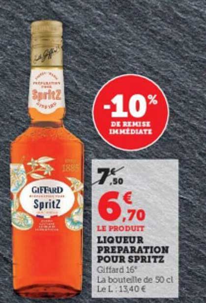 Promo Liqueur Préparation Pour Spritz chez Hyper U - iCatalogue.fr