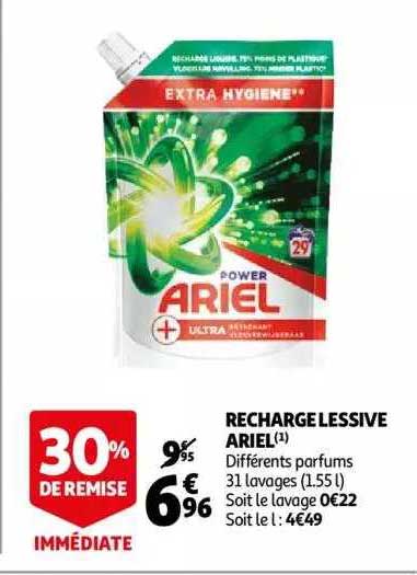 Promo Recharge Lessive Ariel chez Auchan - iCatalogue.fr