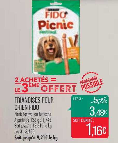 Promo Friandises Pour Chien Fido chez Match - iCatalogue.fr