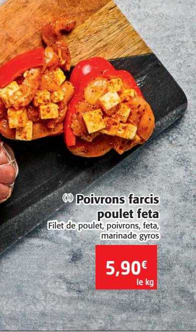 Promo Poivrons Farcis Poulet Feta chez Colruyt - iCatalogue.fr