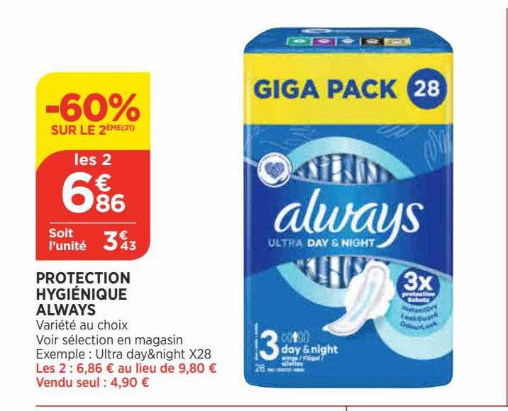 Promo Protection Hygiénique Always chez Bi1 - iCatalogue.fr
