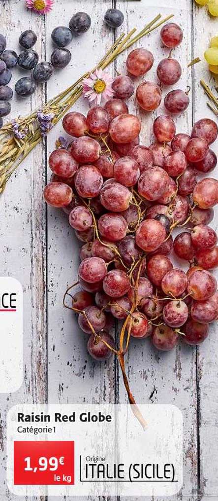 Promo Raisin Red Globe chez Colruyt - iCatalogue.fr