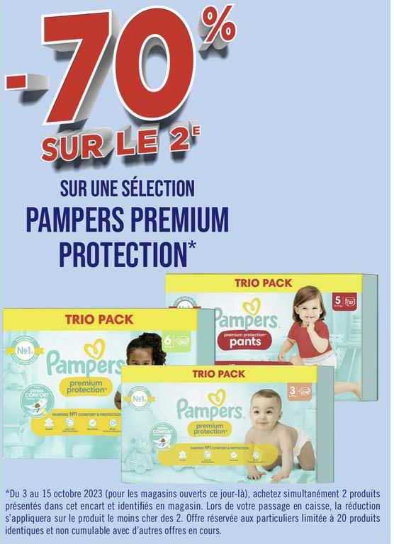 Promo Changes Bébé "pampers Premium Protection" chez E.Leclerc ...