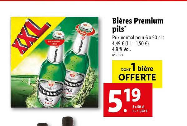 Promo Bières Premium Pils chez Lidl - iCatalogue.fr