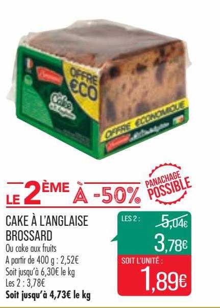 Promo Cake à L'anglaise Brossard chez Match - iCatalogue.fr