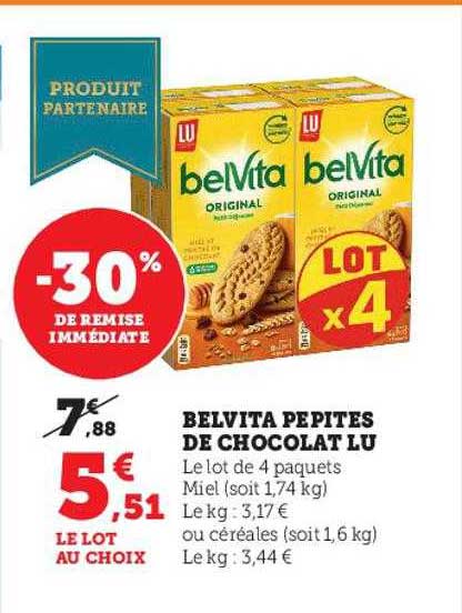 Promo Belvita Pépites De Chocolat Lu chez Hyper U - iCatalogue.fr