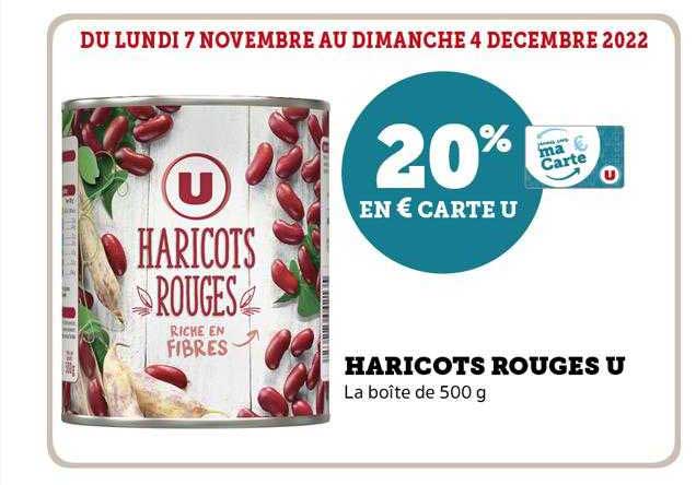 Promo Haricots Rouges U chez Hyper U - iCatalogue.fr