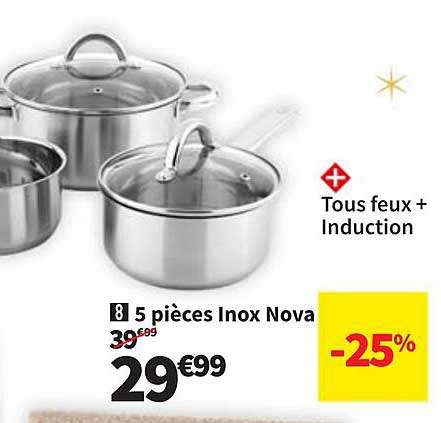 Promo 5 Pièces Inox Nova chez Conforama - iCatalogue.fr
