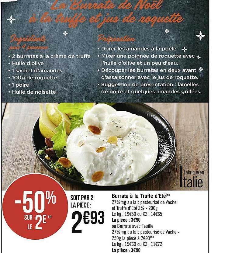 Promo Burrata à La Truffe D'été chez Casino Supermarchés - iCatalogue.fr