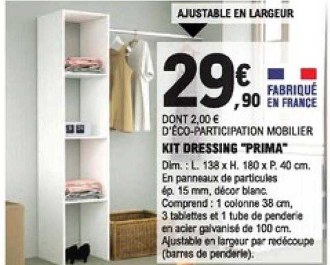 Promo Kit Dressing "prima" chez E.Leclerc Brico - iCatalogue.fr