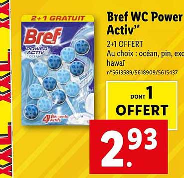 Promo Bref Wc Power Activ chez Lidl - iCatalogue.fr
