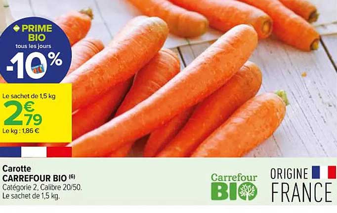 Promo Carotte Carrefour Bio chez Carrefour Contact - iCatalogue.fr