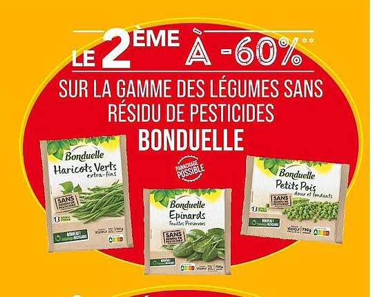 Promo La Gamme Des Légumes Sans Résidu De Pesticides Bonduelle chez ...