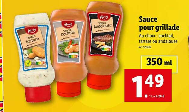 Promo Sauce Pour Grillade chez Lidl - iCatalogue.fr