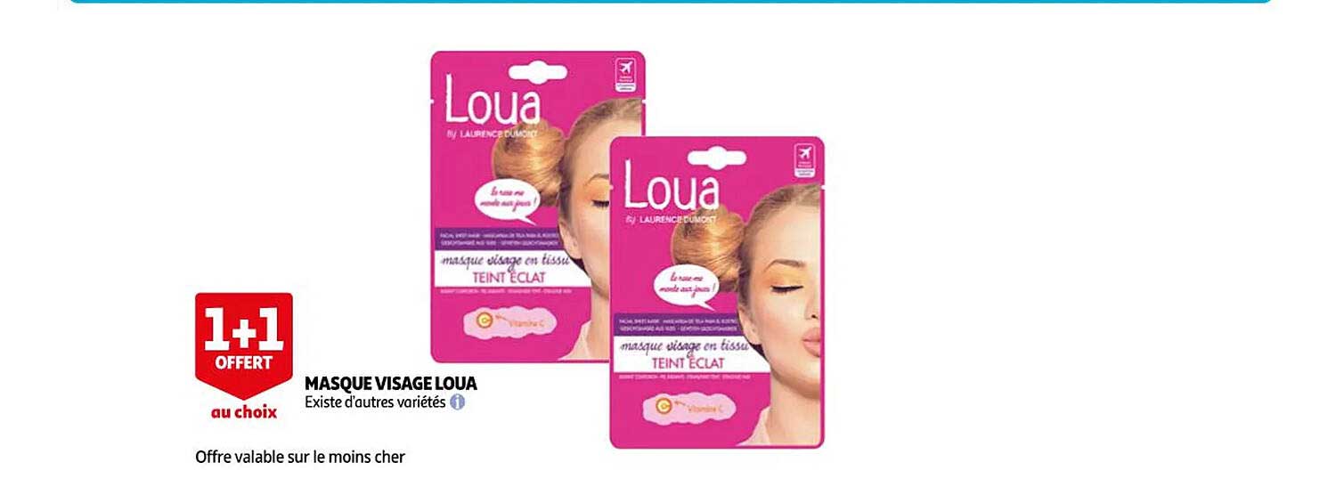 Promo Masque Visage Loua chez Auchan - iCatalogue.fr