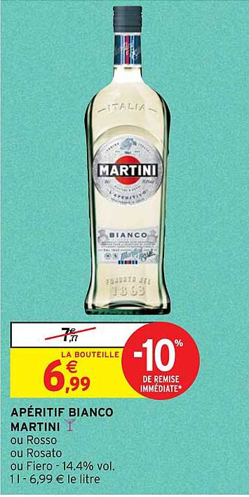 Promo Apéritif Bianco Martini chez Intermarché - iCatalogue.fr
