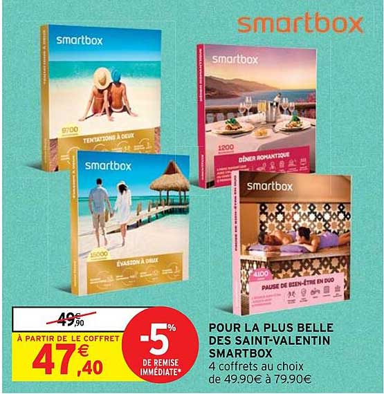 Promo Pour La Plus Belle Des Saint-valentine Smartbox chez Intermarché ...