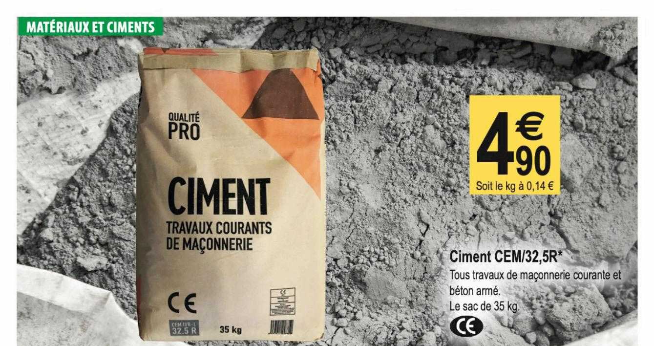 Promo Ciment Cem-32,5r chez Tridôme - iCatalogue.fr