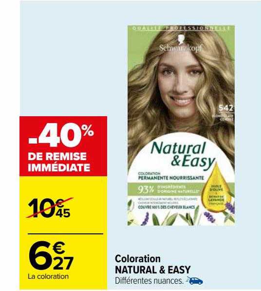 Promo Coloration Natural & Easy chez Carrefour - iCatalogue.fr