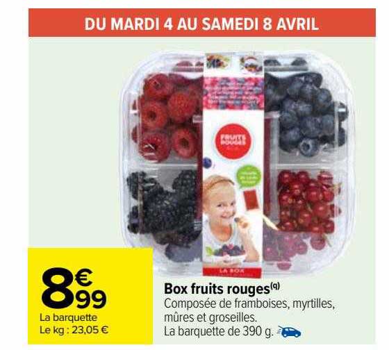 Promo Box Fruits Rouges chez Carrefour - iCatalogue.fr