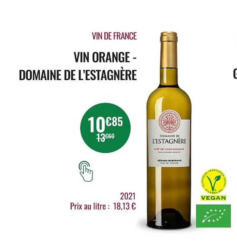 Promo Vin De France Vin Orange - Domaine De L'estagnère chez Nicolas ...