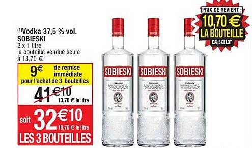 Promo Vodka 37.5% Vol. Sobieski chez Cora - iCatalogue.fr