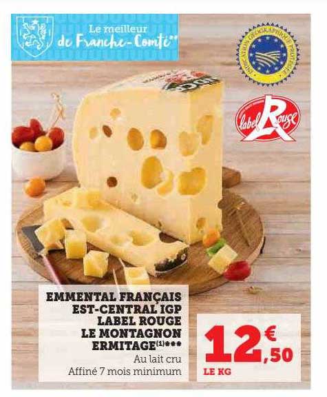 Promo Emmental Français Est-central Igp Label Rouge Le Montagnon ...