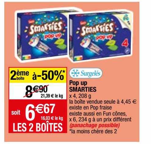 Promo Pop Up Smarties chez Migros France - iCatalogue.fr