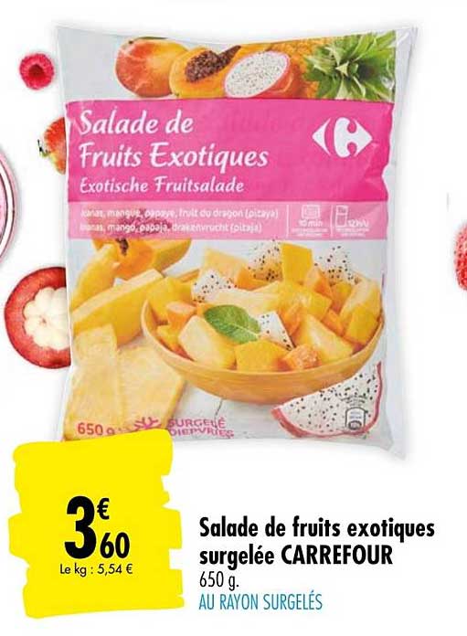 Promo Salade De Fruits Exotiques Surgelée Carrefour chez Carrefour ...