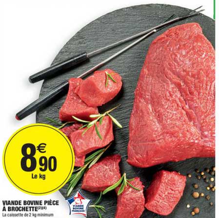 Promo Viande Bovine Pièce à Brochette chez Carrefour Market - iCatalogue.fr