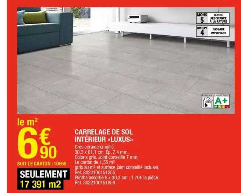 Promo Carrelage De Sol Intérieur «luxus» chez Brico Dépôt - iCatalogue.fr