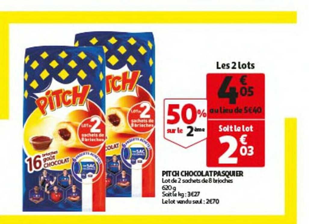 Promo Pitch Chocolat Pasquier chez Auchan - iCatalogue.fr