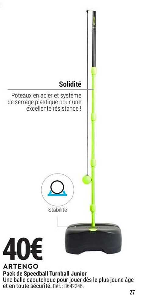 Promo Artengo Pack De Speedball Turnball Junior chez Decathlon ...