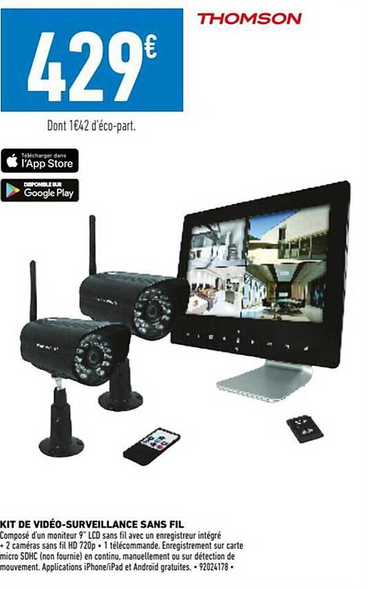 Promo Kit De Vidéo-surveillance Sans Fil chez Brico Cash - iCatalogue.fr