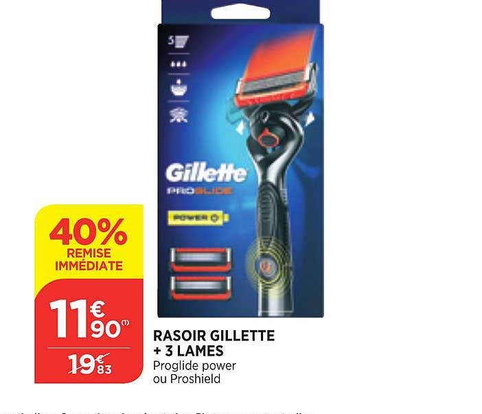 Promo Rasoir Gillette + 3 Lames chez Atac - iCatalogue.fr