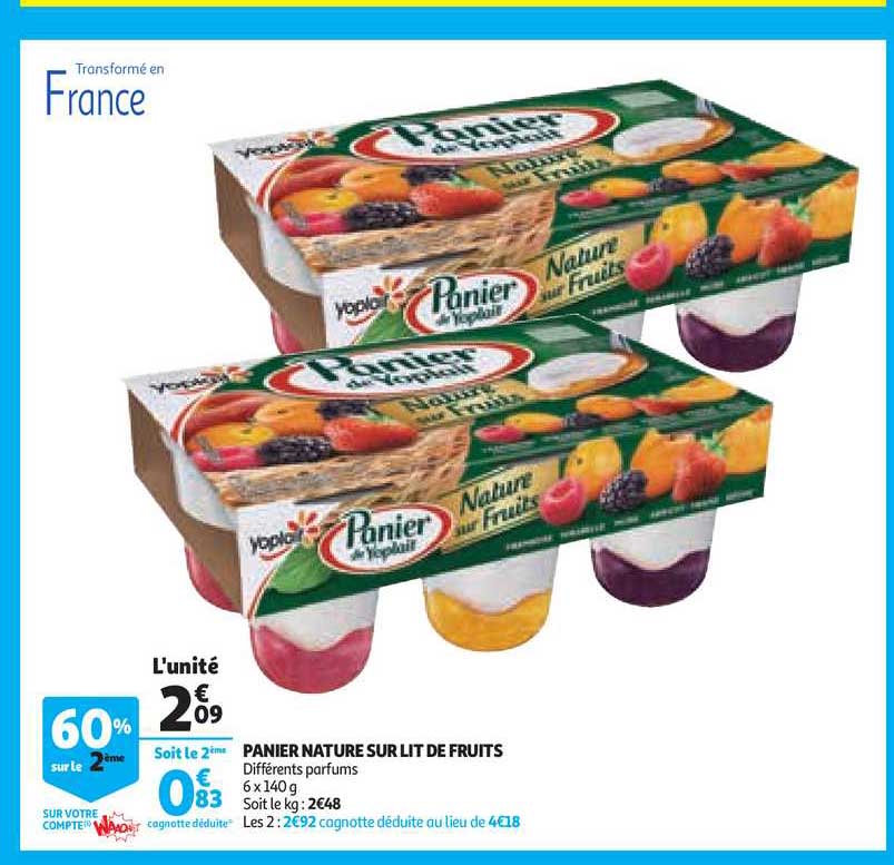 Promo Panier Nature Sur Lit De Fruits chez Auchan Direct - iCatalogue.fr