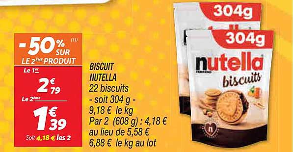 Promo Biscuit Nutella chez Netto - iCatalogue.fr