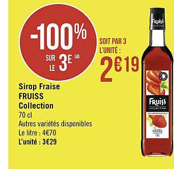 Promo Sirop Fraise Fruiss Collection chez Casino Supermarchés ...
