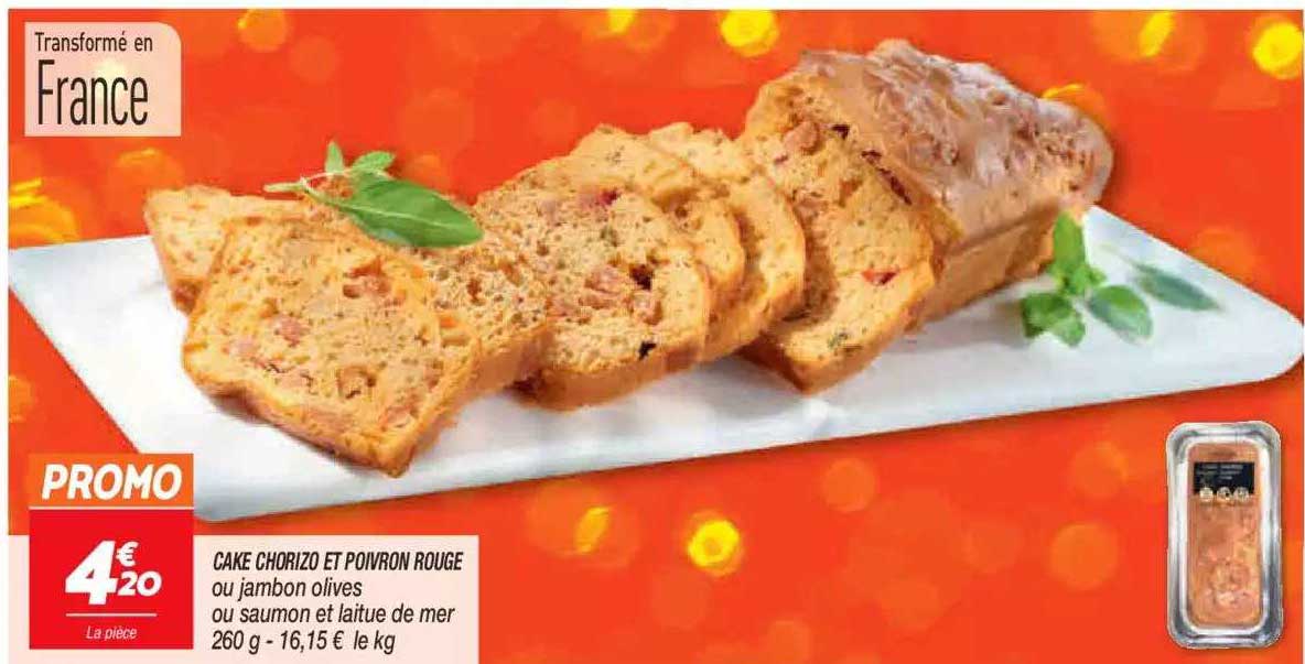 Promo Cake Chorizo Et Poivron Rouge chez Netto - iCatalogue.fr